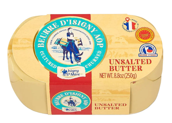 Unsalted Churned Isigny Butter by Isigny Ste-Mere (8.8 oz) | Additive ...