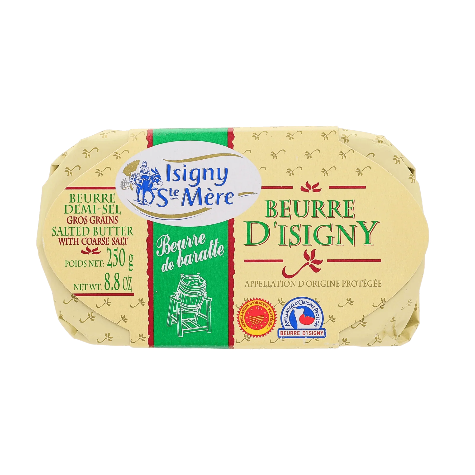 Salted Churned Isigny Butter by Isigny Ste-Mere (8.8 oz) by Bordier (4 ...